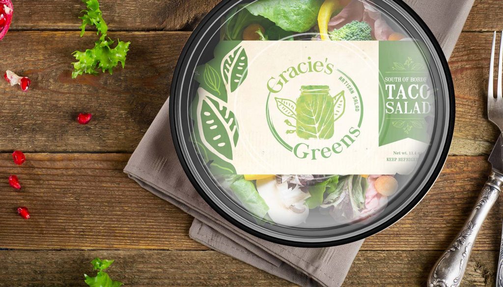 Healthy Salad Business Logo, Branding, and Label Design